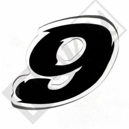 ST.NUMBER -9- NOIR-BLANC 5,5 cm