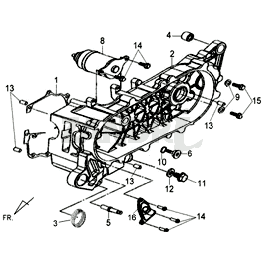 Cache carter Sym Orbit II (WH8018P) blanc