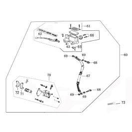 Frein droit AGM Retro Extra blanc mat