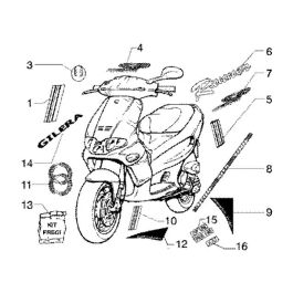 Stickers et décalcomanies Gilera Runner 180cc FXR 2 temps